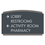 4-Line and 5-Line Directional Wall Signs | HealthcareSigns.com