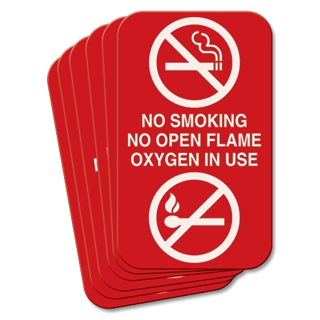 Magnetic No Smoking Oxygen In Use Signs | HealthcareSigns.com