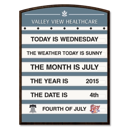 Reality Orientation Boards for Nursing Homes | HealthcareSigns.com