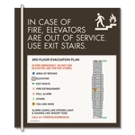 CA Elevator Evacuation Plans | Healthcare Facilities | HealthcareSigns.com