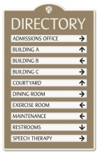 Elmcroft Sign Store | building directory custom logos