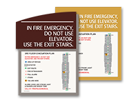 Elevator Evacuation Plans | Healthcare Facilities | HealthcareSigns.com
